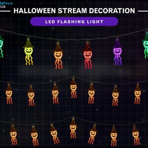 Ghost Twinkle Lights Twitch Stream Decoration, Ghosts, Pumpkins ...