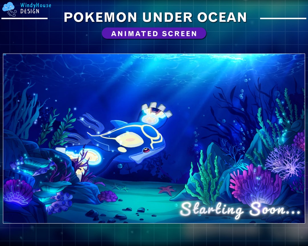 Animated Stream Screen Blue Fish Under Ocean, Summer Twitch Overlay ...