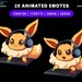 2x Animated Twitch Emote Eevee Typing Keyboard, Eevee Playing Game ...