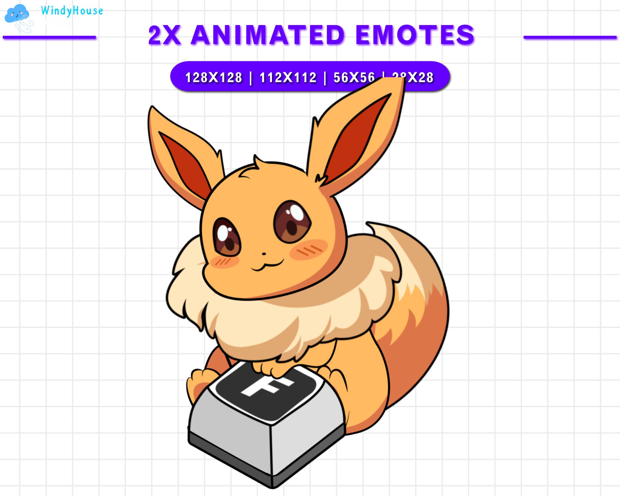 Animated Twitch Emote Eevee FF, Cute Eevee Twitch Emotes, Eevee Emotes ...