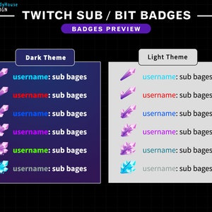 Crystals Twitch Sub Bit Badges, Gem Stone Sub Bit Badges for Twitch ...