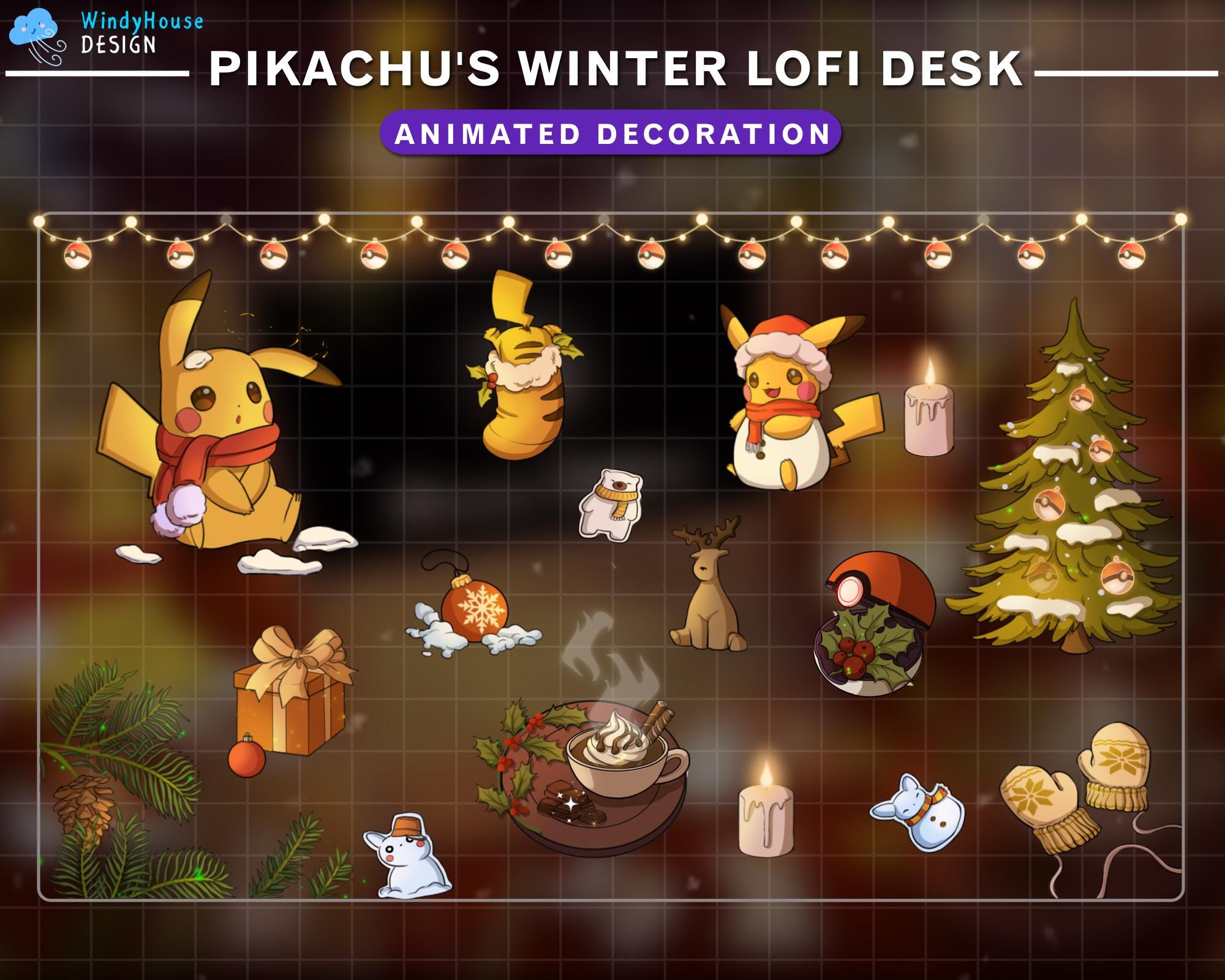 Pikachu Christmas Fargeleggingssider Pikachu Xmas Tree Etsy