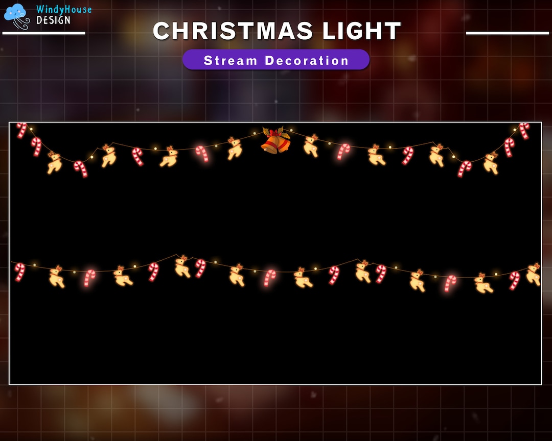 2x Animated Christmas Twinkle Lights Twitch Stream Decoration ...