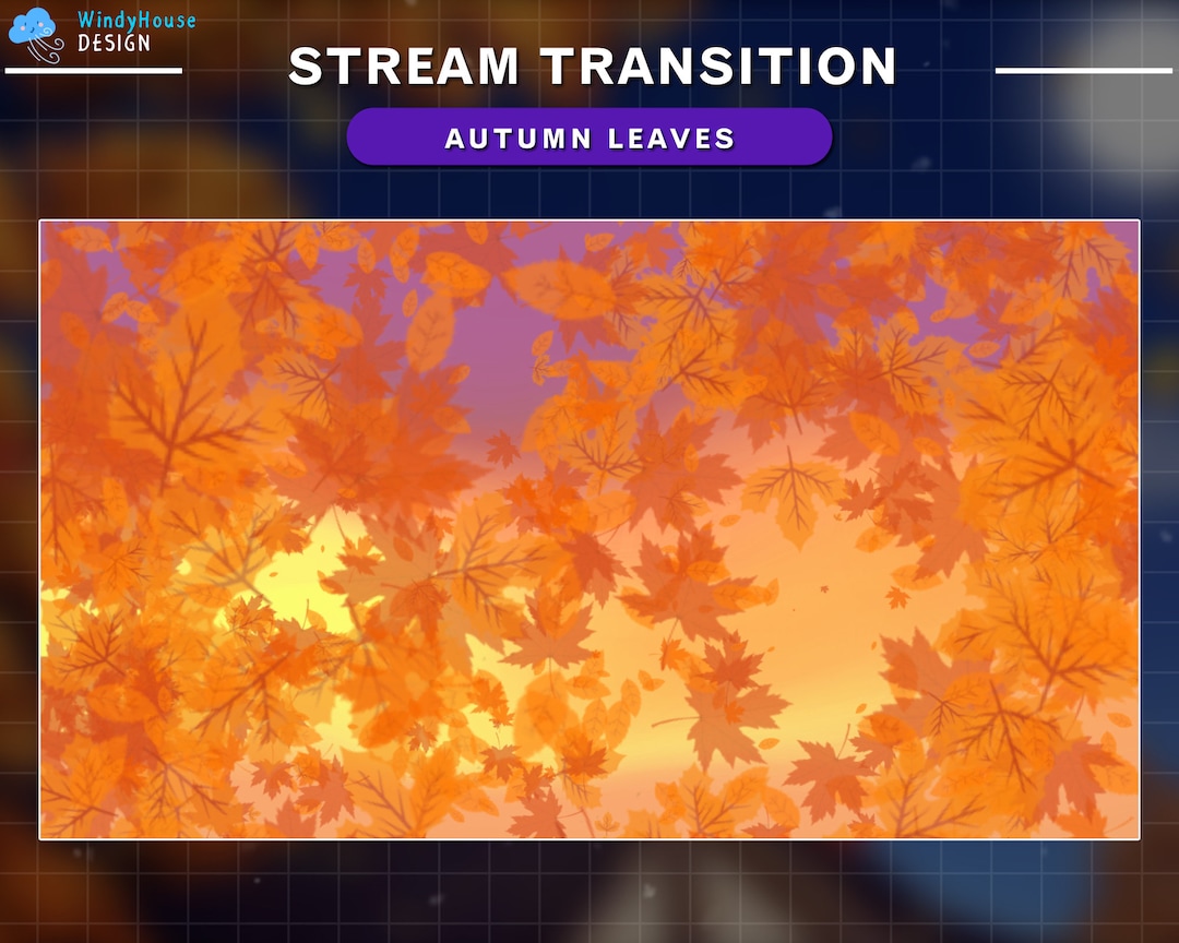 2x Animated Stream Transition Autumn Leaves, Maple Leaves Twitch OBS ...