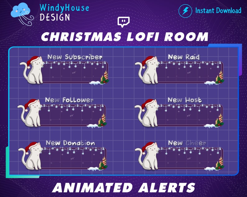 Animated Winter Lofi Room Twitch Stream Full Package retro - Etsy