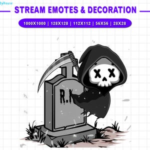 Animated Grim Reaper RIP Twitch Emote, Ghost Stream Emote, Discord ...