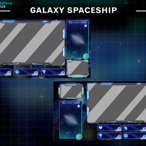 Animated Stream Package Lo-fi Spaceship, Animated Twitch Overlay Galaxy ...