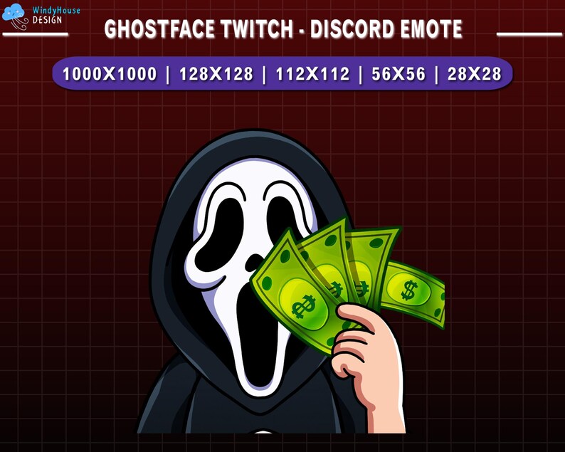 Animated Ghostface Rich Emote for Twitch or Discord, Horror Halloween ...