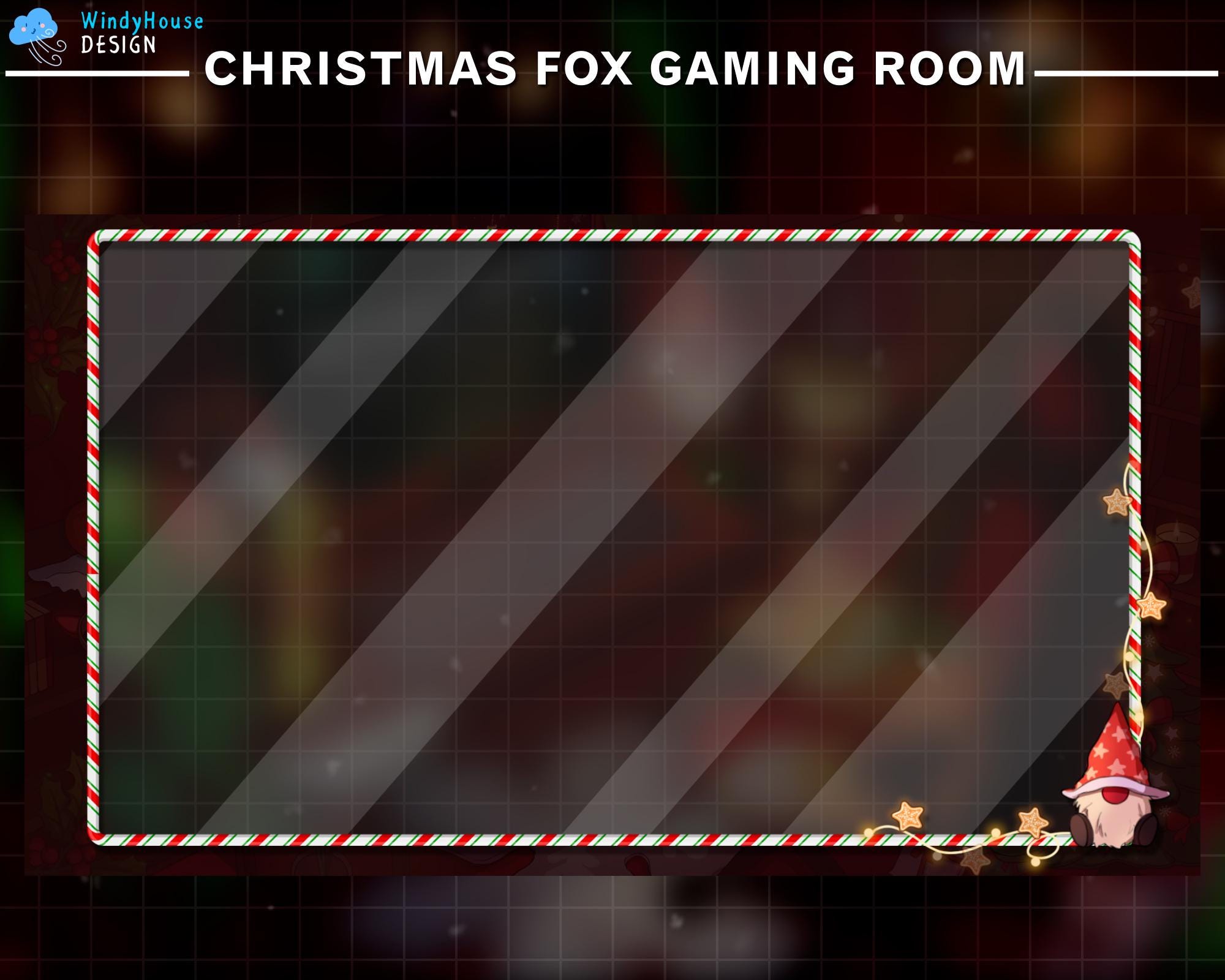 Animated Stream Package Christmas Fox Gaming Room, Cute Fox Twitch ...