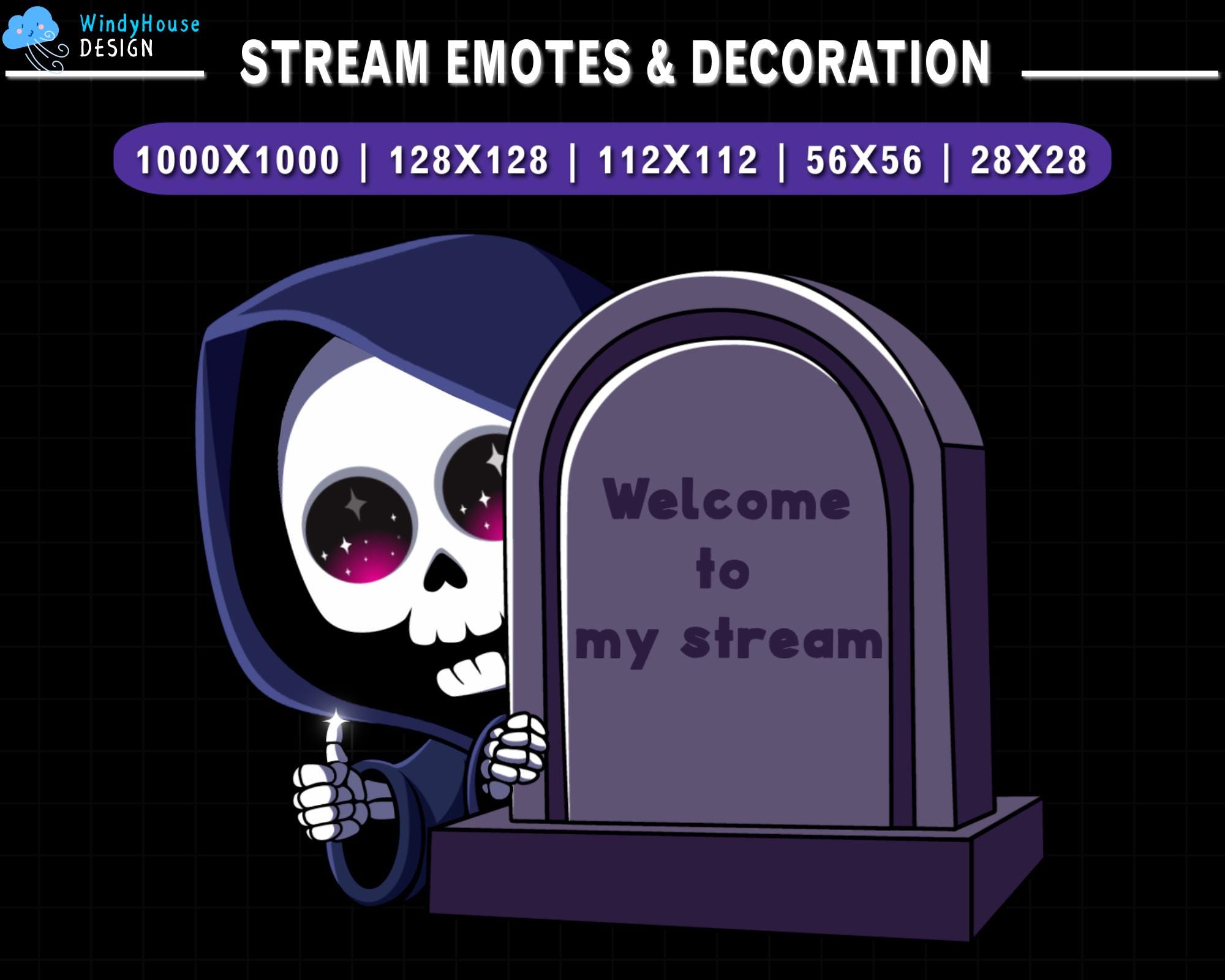 Animated Grim Reaper Welcome Twitch Emote, Ghost Stream Emote, Discord ...