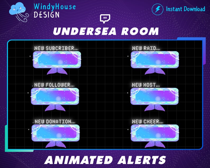 Animated Ocean Stream Alerts Sea Theme Twitch Alerts for OBS - Etsy