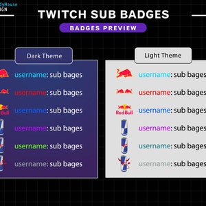 Energy Drink Twitch Sub Badges/ Angel Twitch Sub Badges Set/ Subscriber ...
