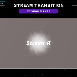 2x Animated Stream Transition Snowflakes Falling, Winter Twitch OBS ...