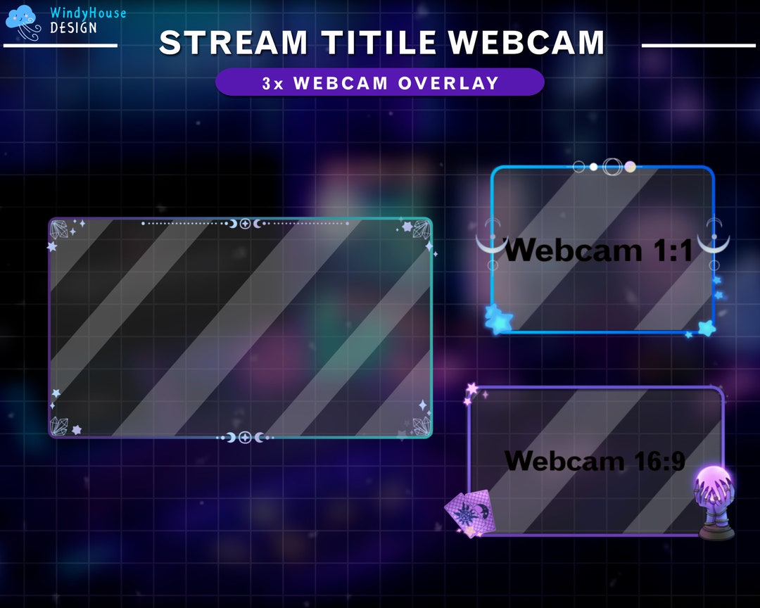 Animated Celestial Webcam Overlay With Moon, Sun, Star, Night Sky... - Etsy