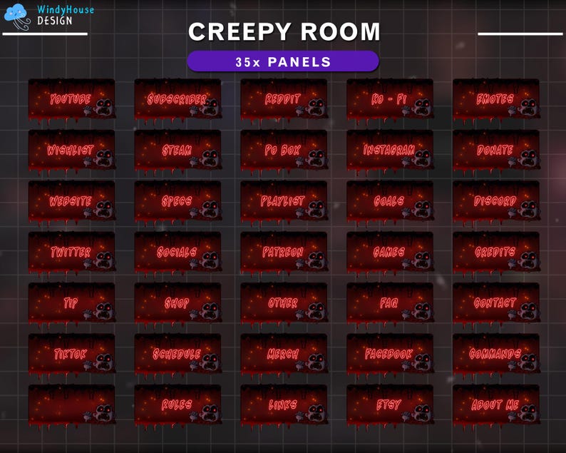 Animated Zombie Twitch Panel, Vampire Stream Panel, Spooky Panel for ...