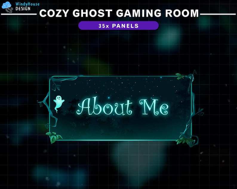 Animated Cozy Ghost Forest Gaming Room Twitch Stream Package, Halloween ...