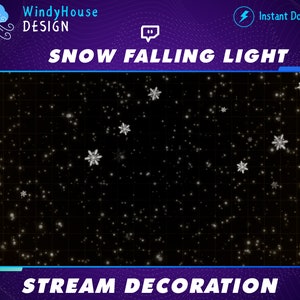 Snow Falling Twitch Stream Decoration, Snowfall Animated Overlay for ...