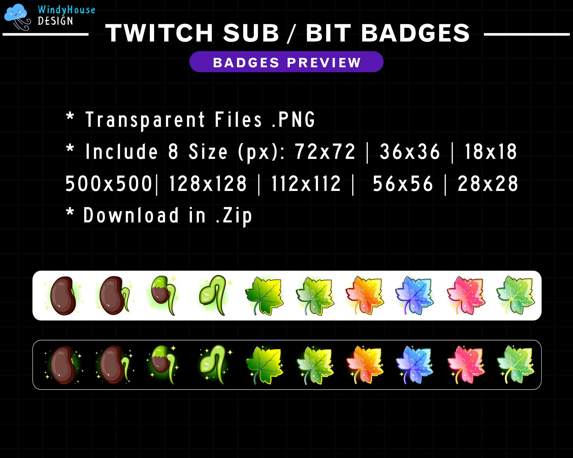 Full Set 30x Maple Leaves Twitch Sub Badges Autumn Twitch Sub - Etsy