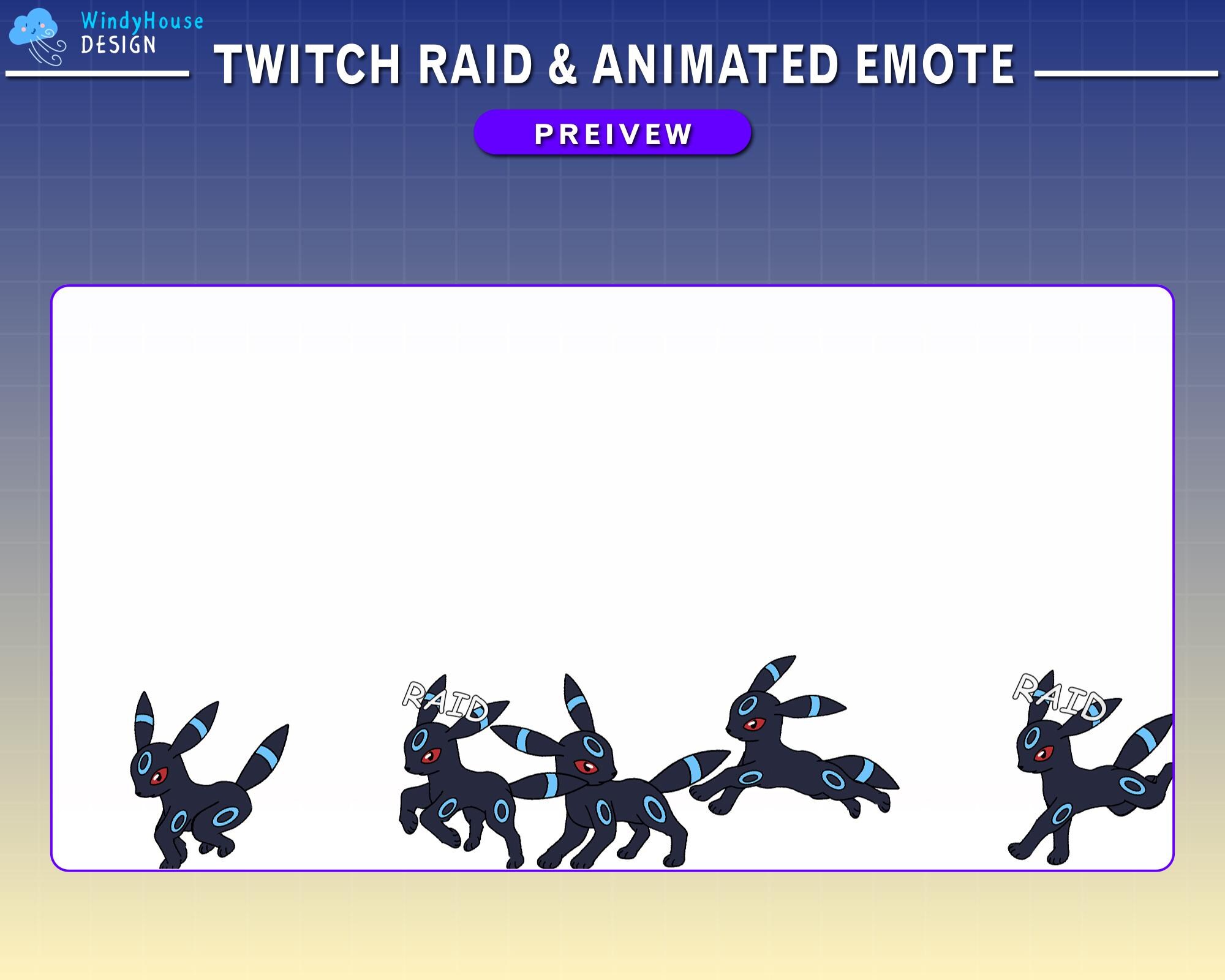 Animated Umbreon Running Twitch Raid Alert, Umbreon Twitch Emote, New ...