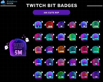 30x Letter S Bit Badges / Complete Twitch Bit Badges Set/ Twitch Tier ...