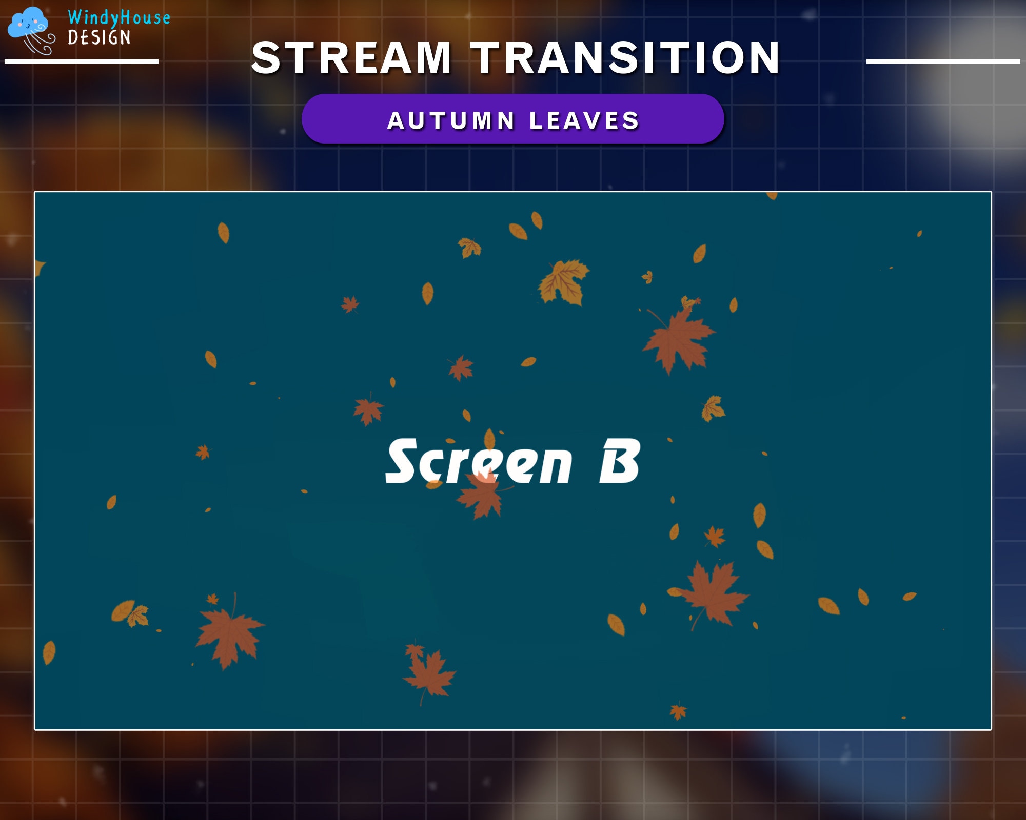 2x Animated Stream Transition Autumn Leaves, Maple Leaves Twitch OBS ...