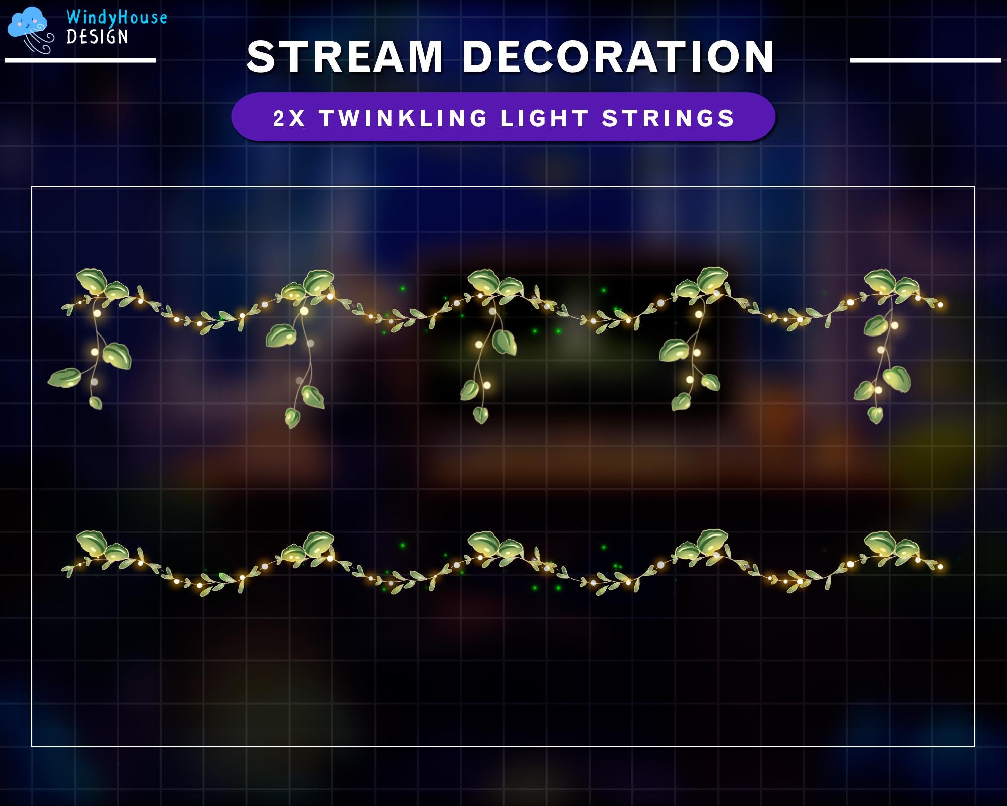3x Animated Plant Vine Twinkle Lights Stream Decoration, Cozy Lights ...