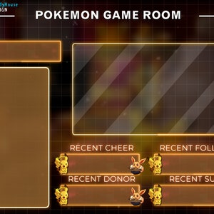 Animated Stream Package Pokemon Game Room, Cozy Aesthetic PC Room Setup ...