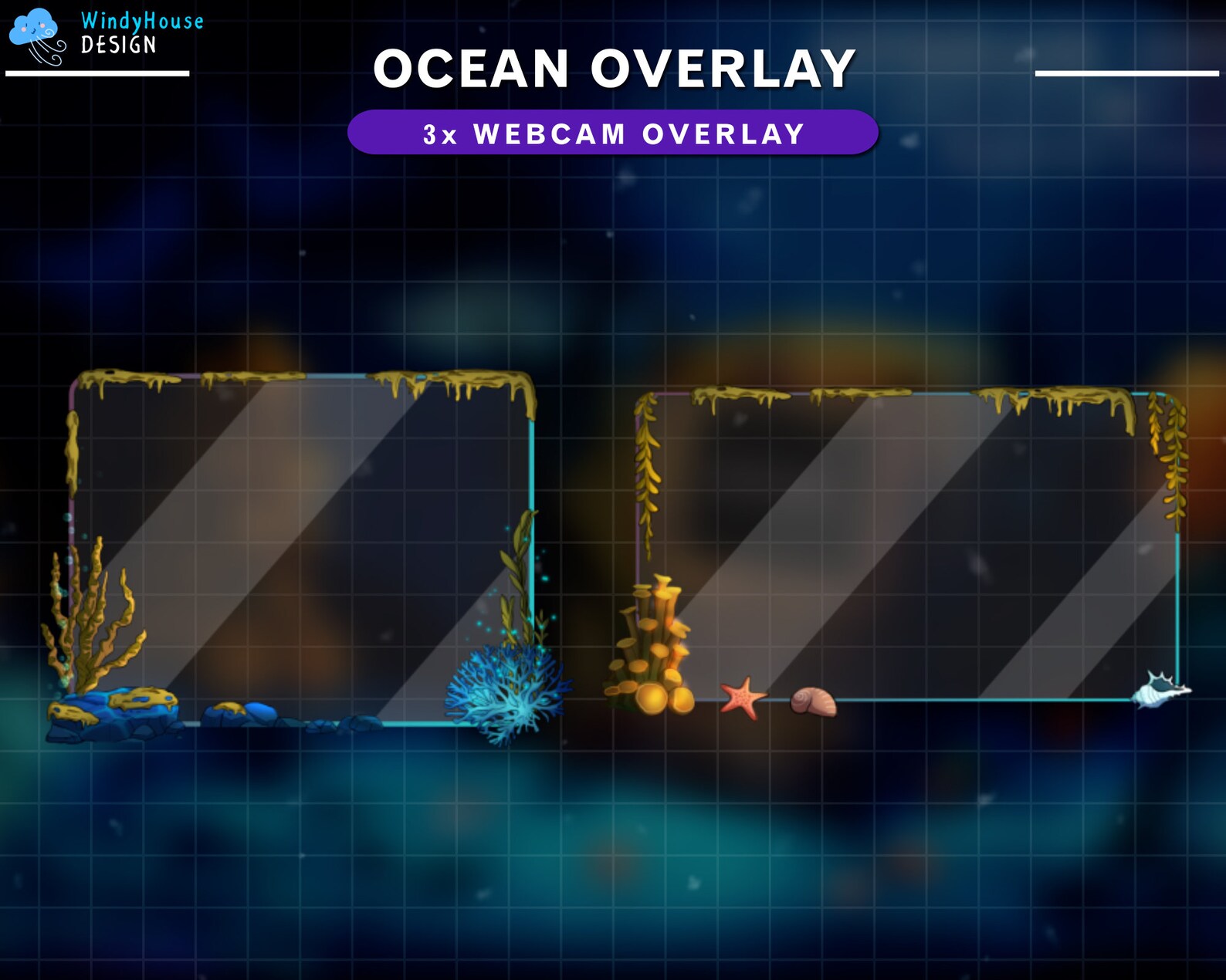Ocean Animated Webcam Twitch Overlay, Sea Webcam Overlay - Etsy
