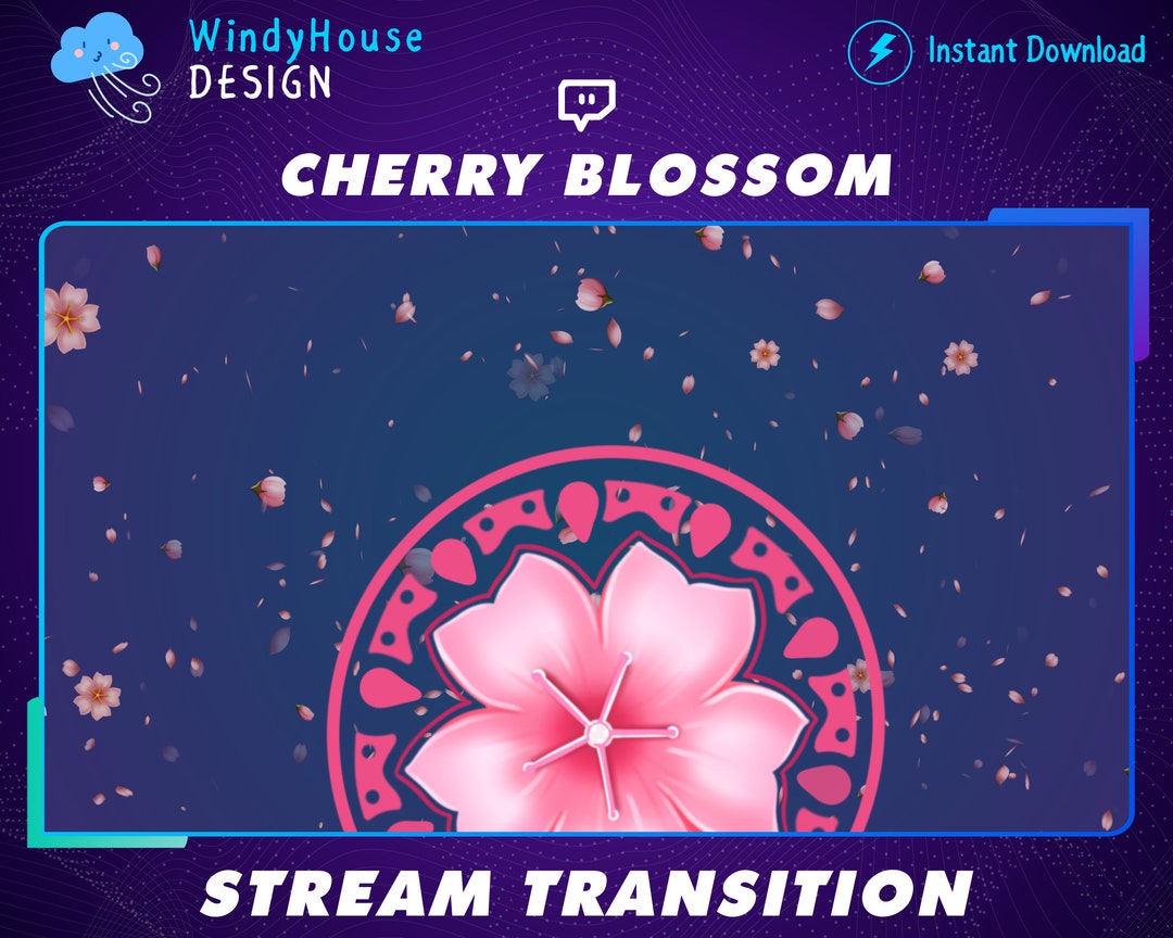 Animated Stream Transition, Sakura Cherry Blossom Transition, Twitch ...