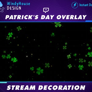 3x Animated Four Leaf Clover Twitch Overlay Stream Decoration, Patrick ...