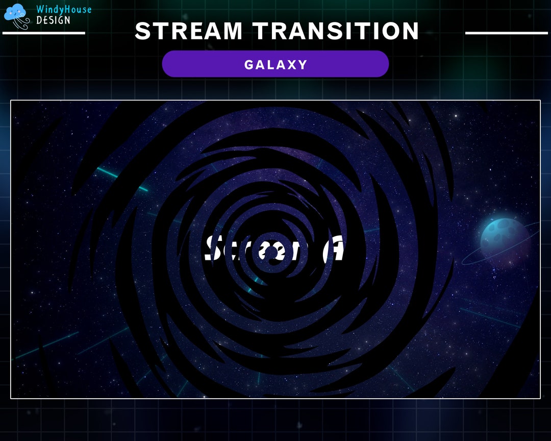 Stream Transition Starburst Galaxy, Twitch Transition Galaxy Planet for ...