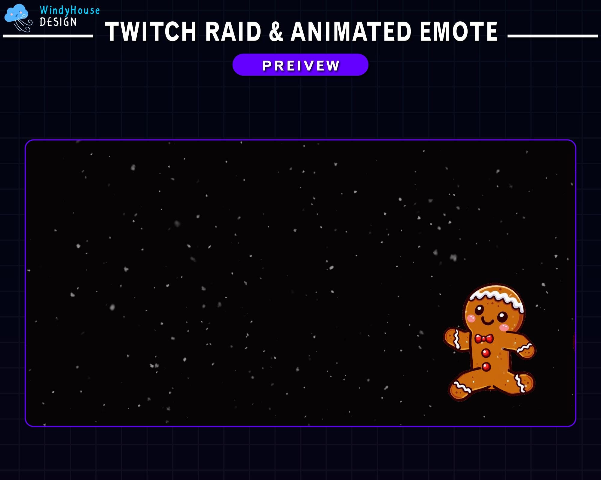 Animated Gingerbread Running Twitch Raid Alert Pack, Christmas Raid GIF ...