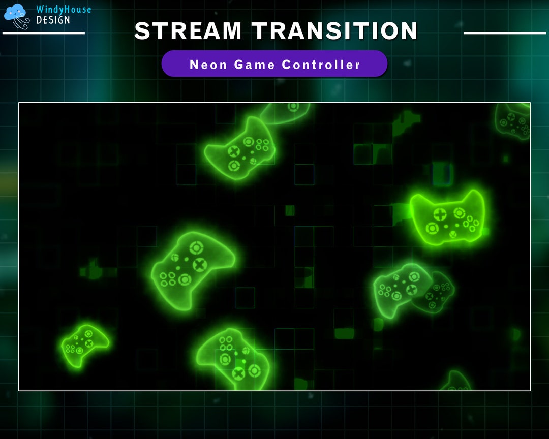 Green Stream Transition, Game Controllers Twitch Transition for ...