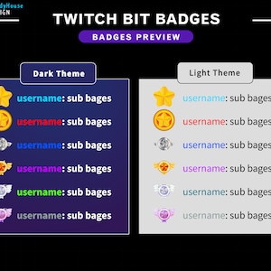 Ranks Twitch Sub Bit Badges, Ranking Twitch Bit Badges Set, Crowns ...
