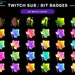 30x Controller Joystic Twitch Bit Badges / Complete Twitch Bit Badges ...
