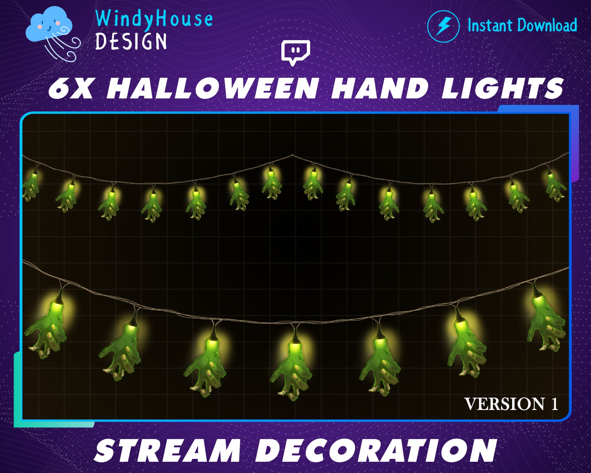 6x Halloween Hand Light Animated Stream Decoration Spooky - Etsy