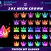 30x Fire Bit Badges/ Twitch Tier Badges / Rainbow Fire / Number Bit ...