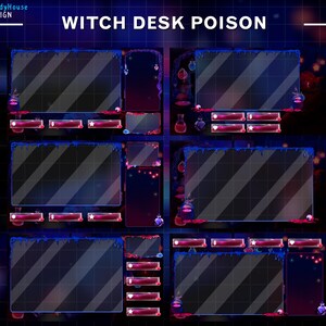 Animated Stream Package Witch Desk Poison, Halloween Desk Twitch ...