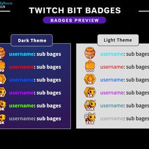 Full Set Twitch Bit Badges Honey Bees, Bee Twitch Badges, Complete ...