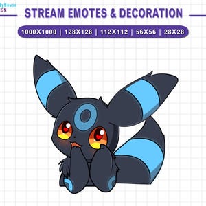Animated Umbreon Happy Twitch Emote, Eevee Emotes, Cute Kawaii Pokemon ...