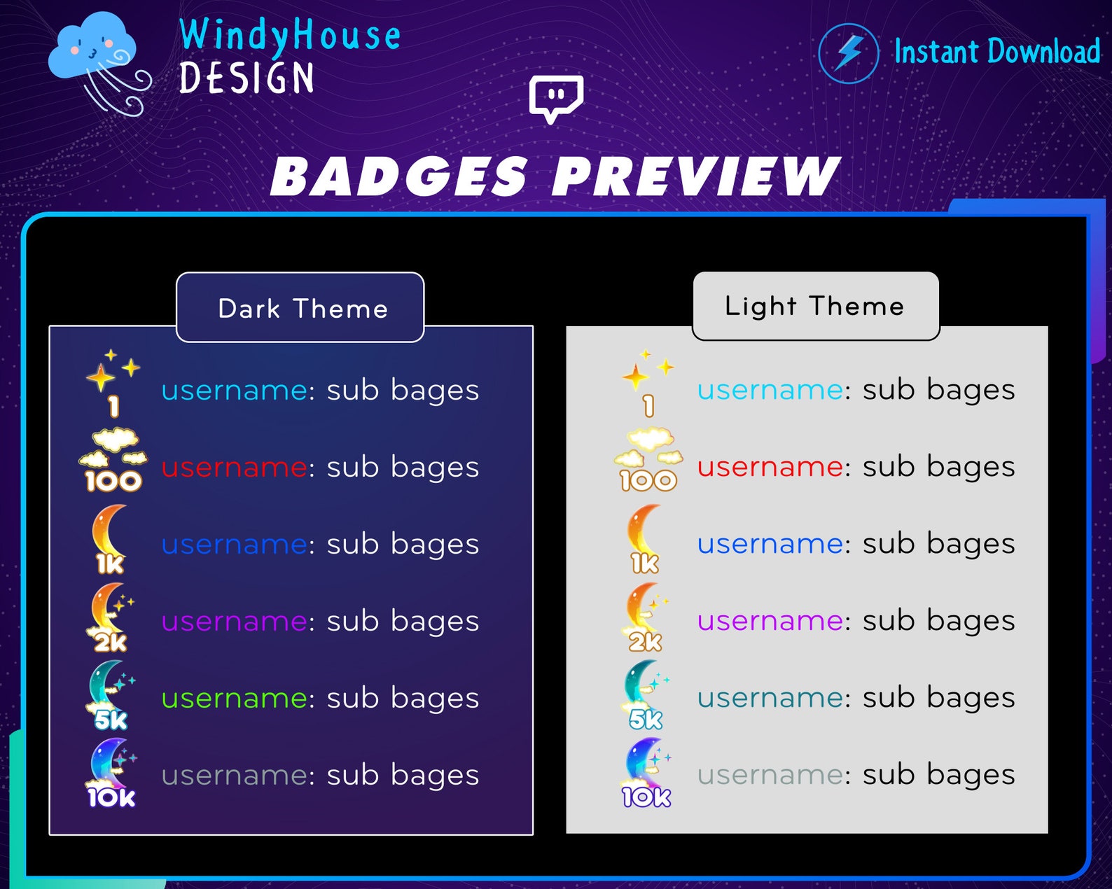 30x Galaxy Planets Twitch Bit Badges, Moon Sub Badges for Streamers ...