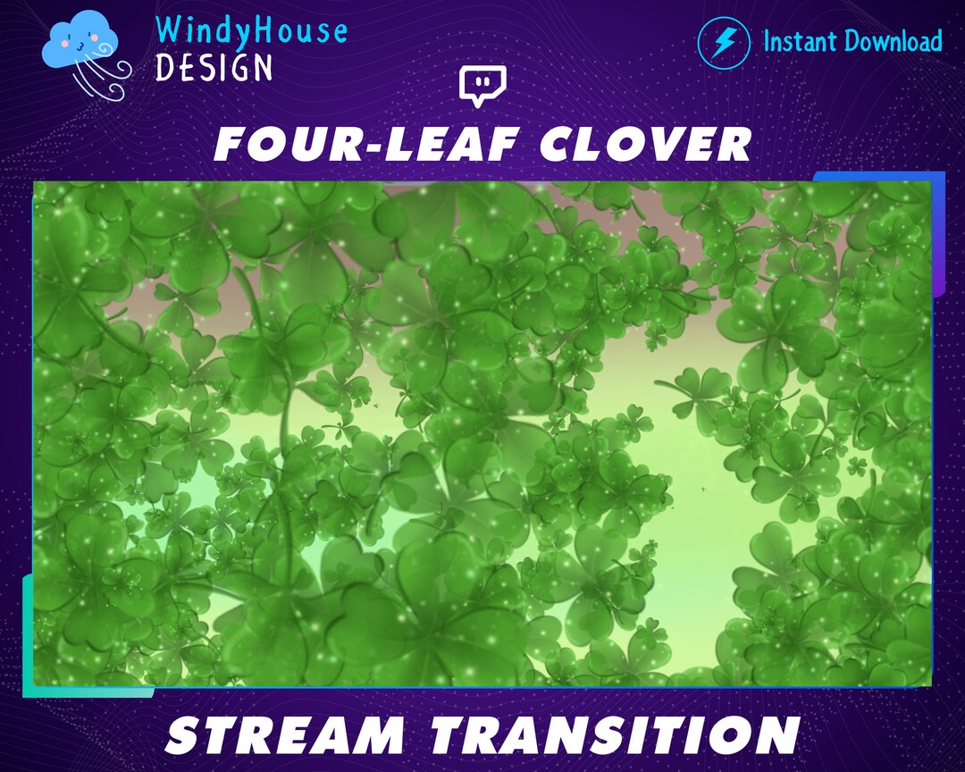 2x Four-leaf Clover Stream Transition, Three-leaves Transition, Leaf ...