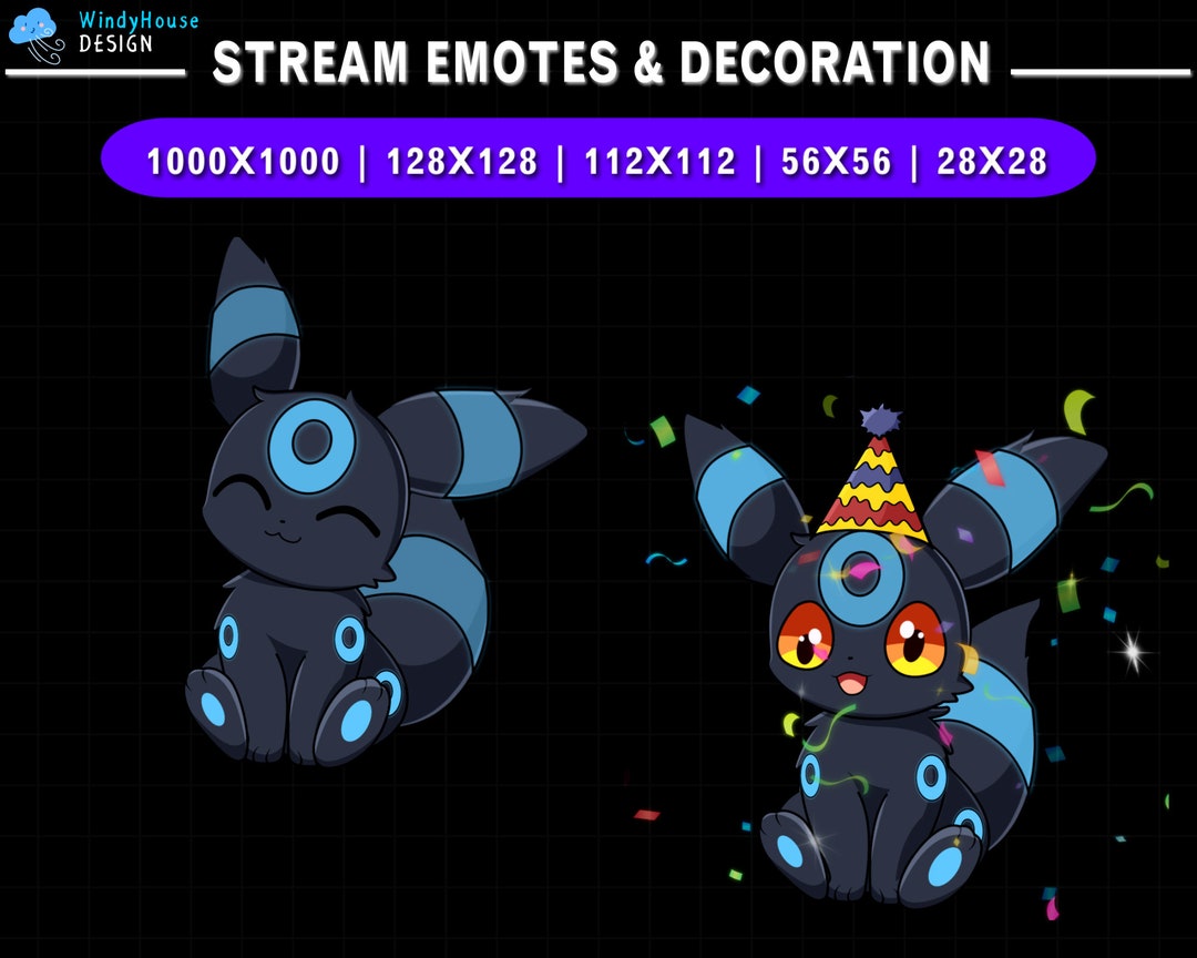 Animated Twitch Emote, Stream Decoration Umbreon Birthday, Confetti ...