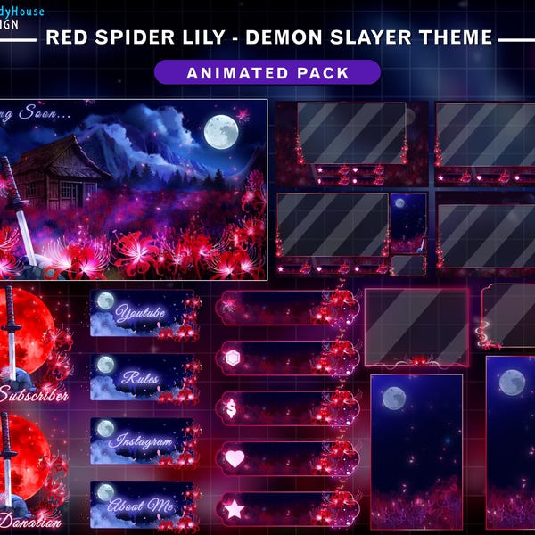 Demon Slayer Twitch Overlay - Etsy