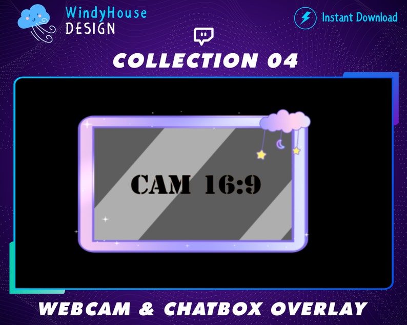 Animated Galaxy Webcam Overlay Night Sky Twitch Webcam - Etsy