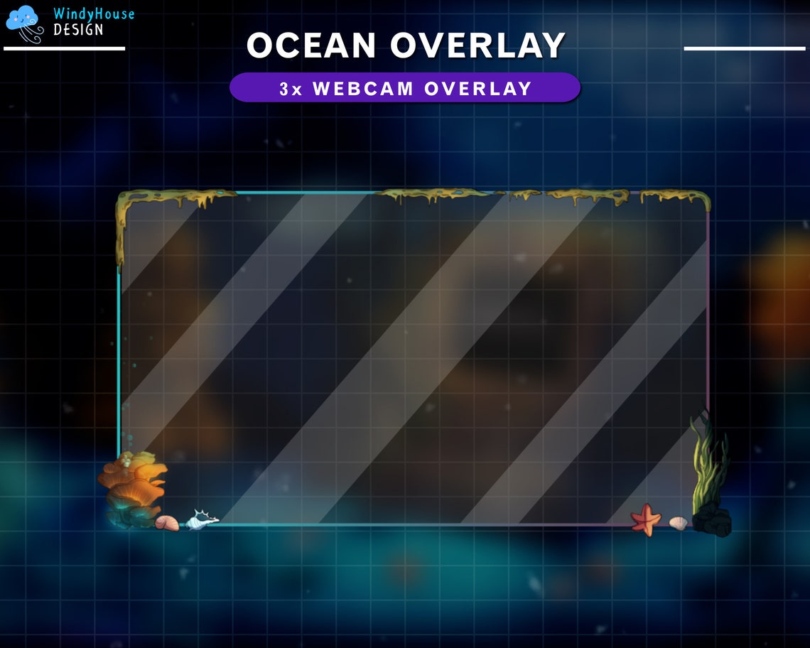 Ocean Animated Webcam Twitch Overlay, Sea Webcam Overlay - Etsy