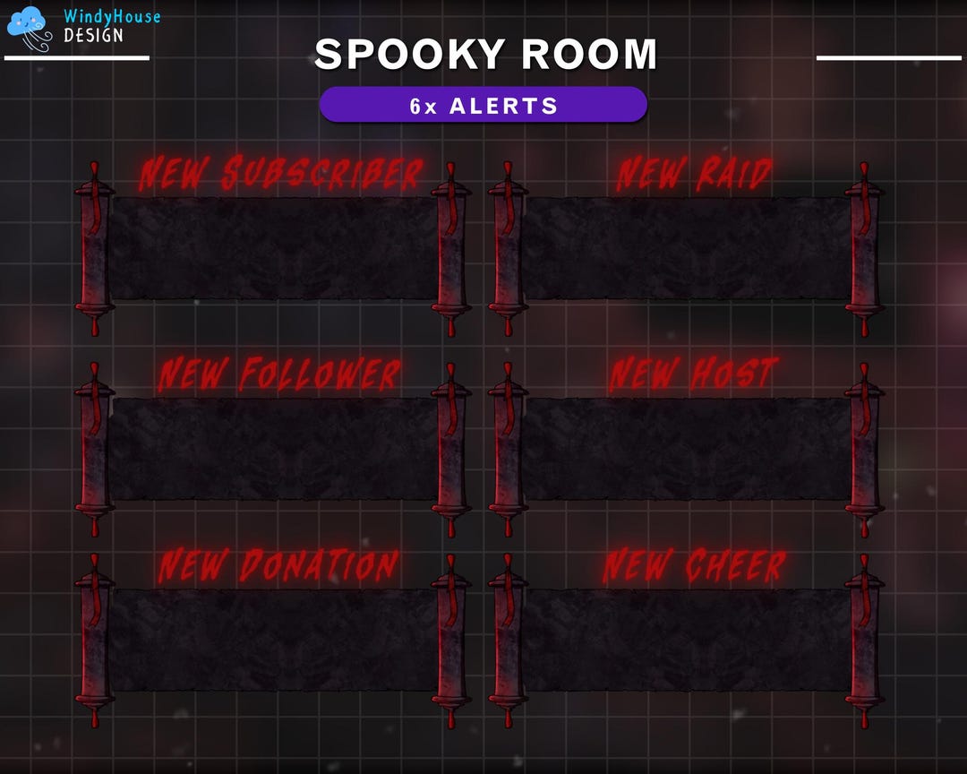 Animated Witchy Twitch Alerts, Horror Stream Alerts, Spooky Alerts for ...