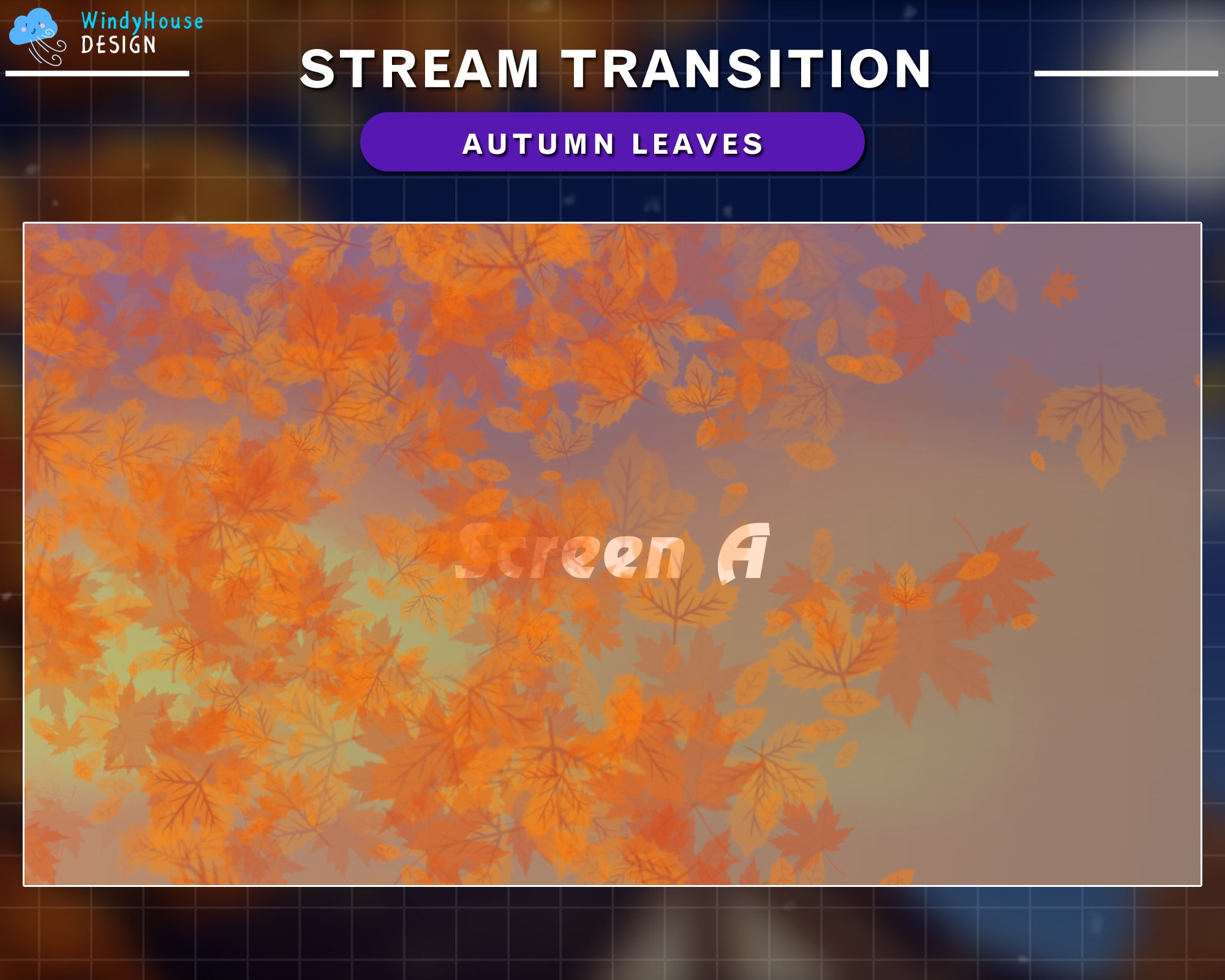 2x Animated Stream Transition Autumn Leaves, Maple Leaves Twitch OBS ...