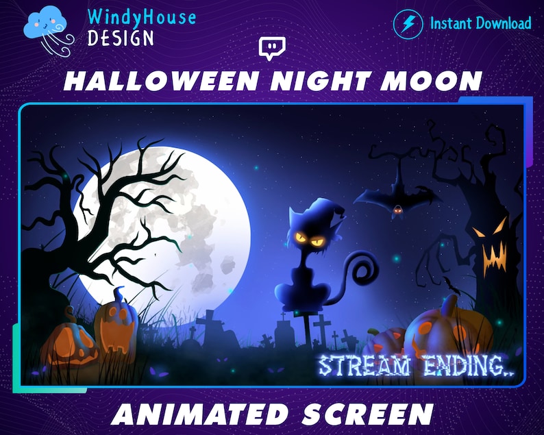 Animated Haunted Forest Twitch Stream Screen Halloween Themed - Etsy