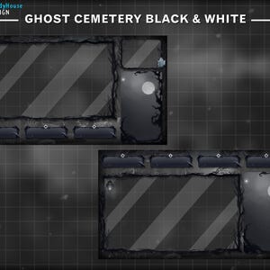 Animated Stream Package Cemetery Ghost Black White, Halloween Twitch ...